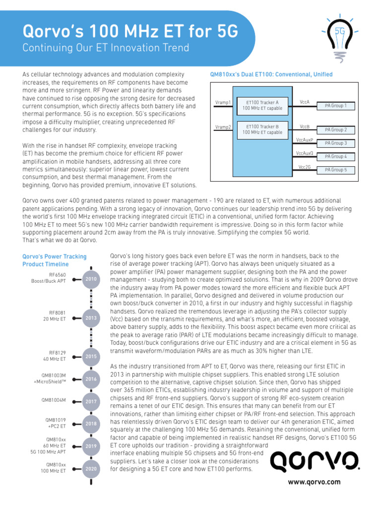 Qorvo 5g Et Innovation White Paper | PDF