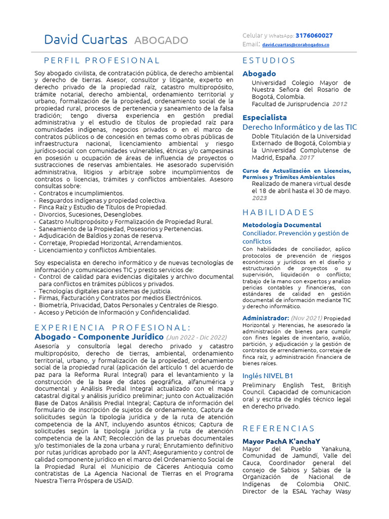 David Cuartas Abogado | PDF