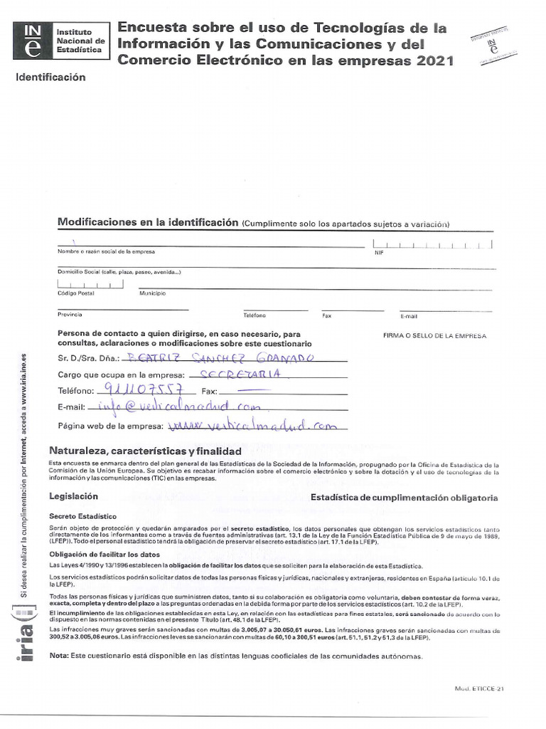 Formulario Relleno 2501-2022 | PDF