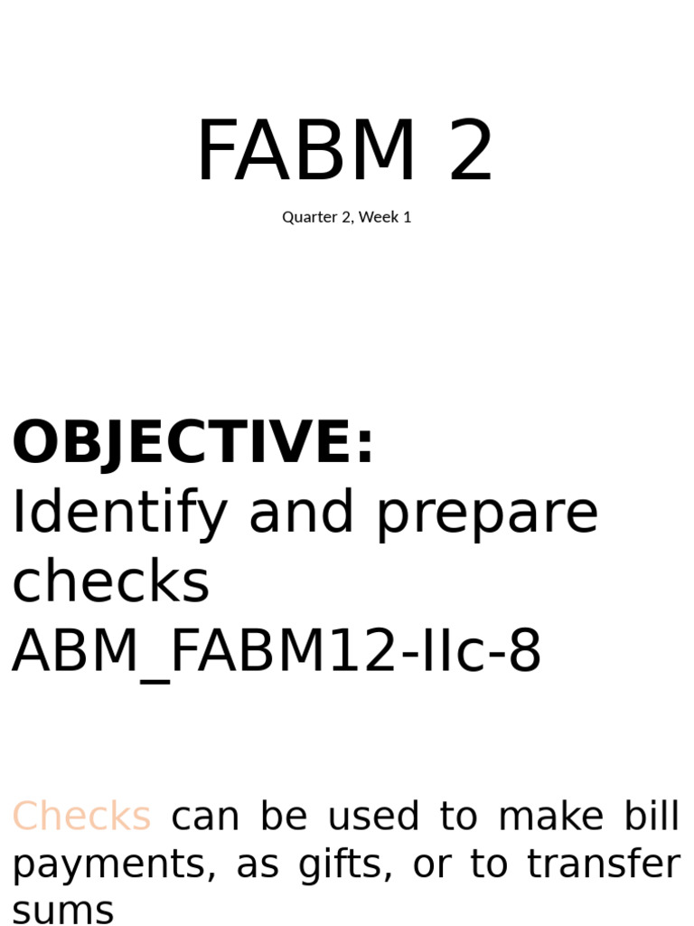 FABM 2 Q2 Week 1 | PDF