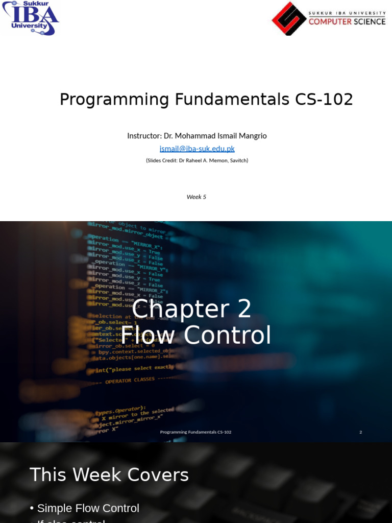 PF Ch2 FlowControl PartB (1) | PDF