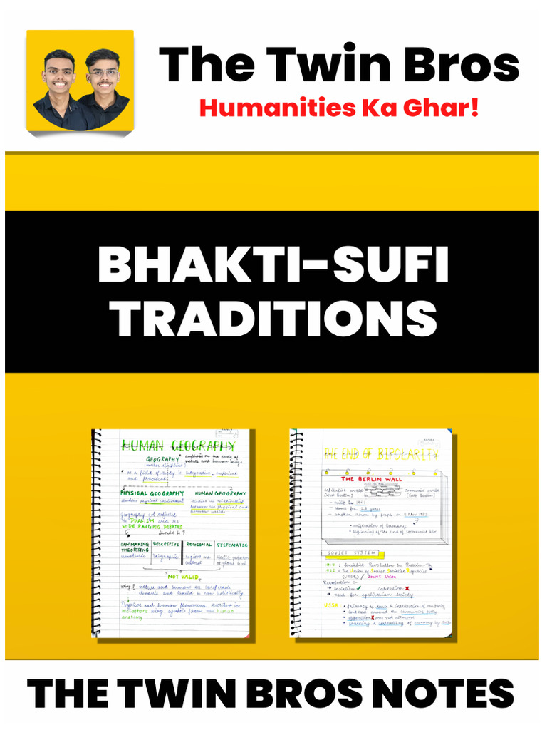 Bhakti Sufi Traditions Notes by The Twin Bros | PDF | Bhakti | Bhakti ...