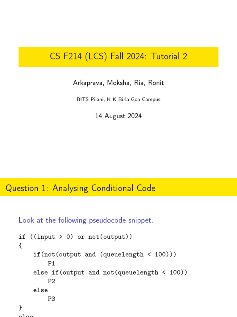 LCS Tut2 | PDF