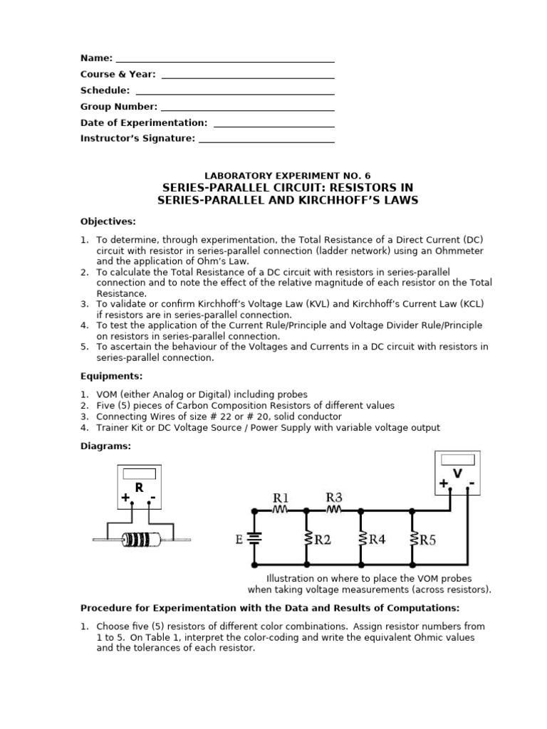 Expt 6 Series Parallel Pdf