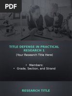 Sample Research Title Defense Presentation | PDF