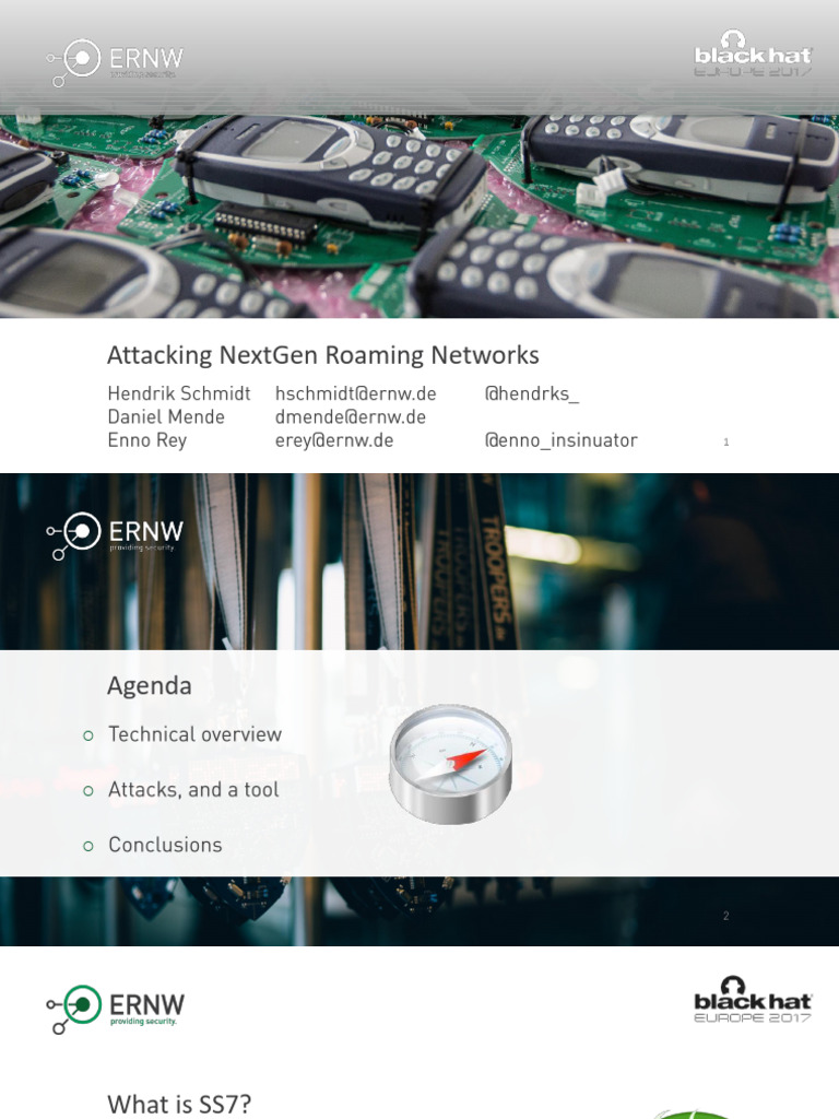 Eu 17 Schmidt Attacking Next Gen Roaming Networks | PDF
