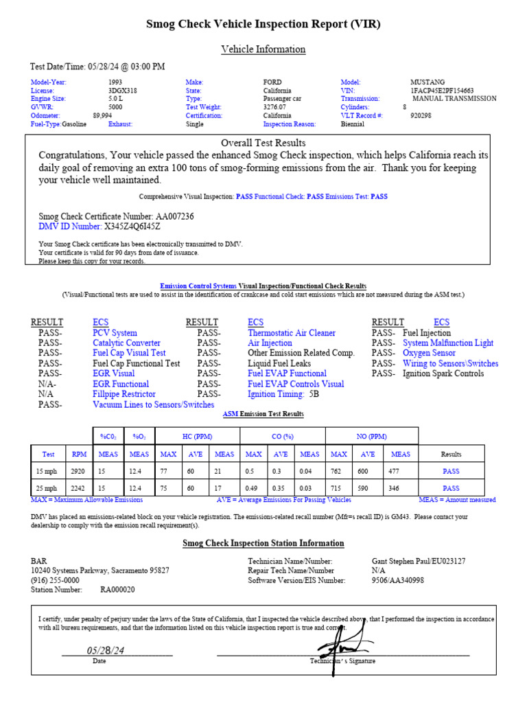 Smog Check Paper | PDF