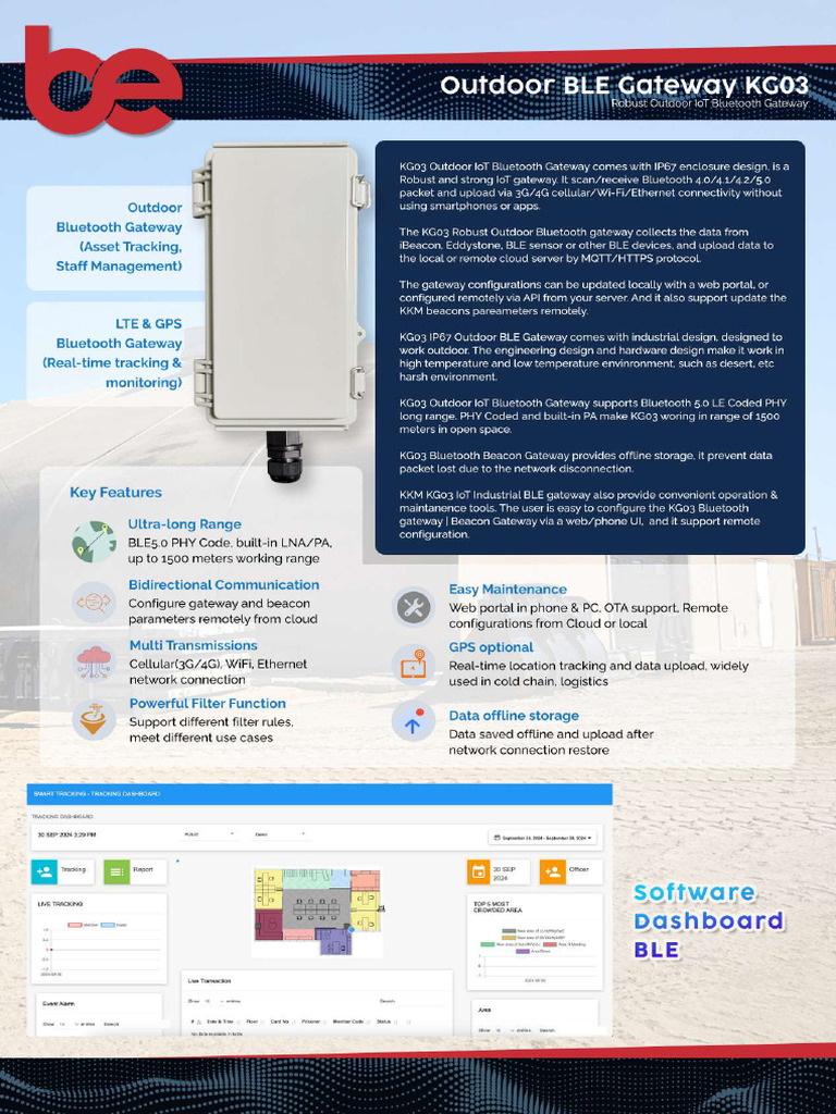 BE Brochure_Outdoor BLE Gateway KG03_compressed | PDF