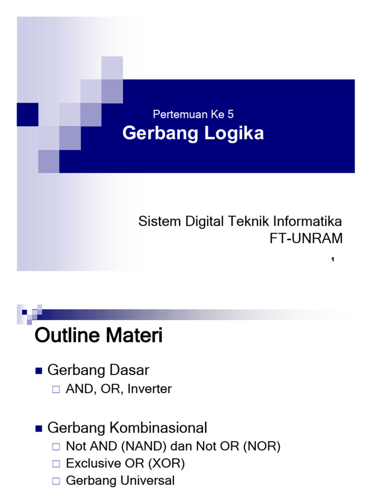 lect05-SisDig - Sistem Gerbang Logika.v2 | PDF