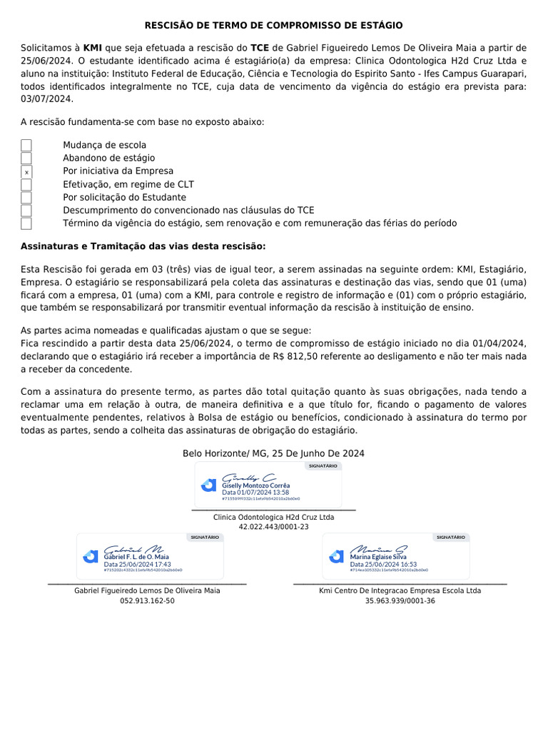 Rescisão-Gabriel Figueiredo Lemos de Oliveira Maia (Assinado) | PDF