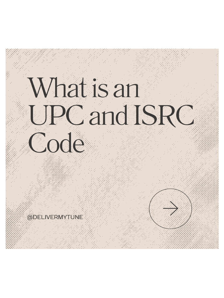 What Is An UPC and ISRC Code | PDF