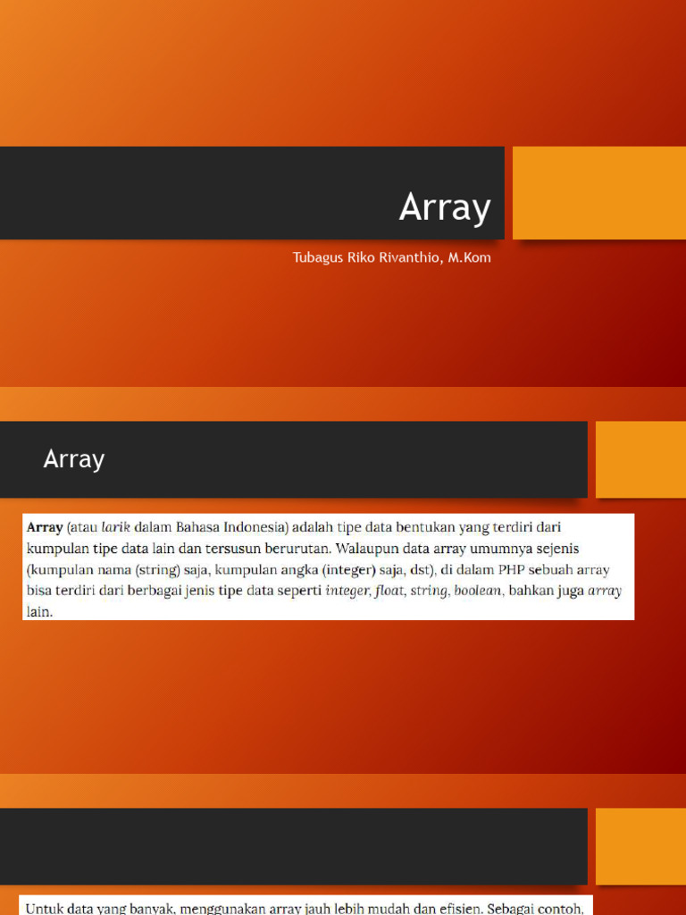 Pertemuan 3 Array | PDF