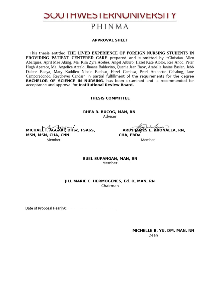 Approval Sheet 2 | PDF