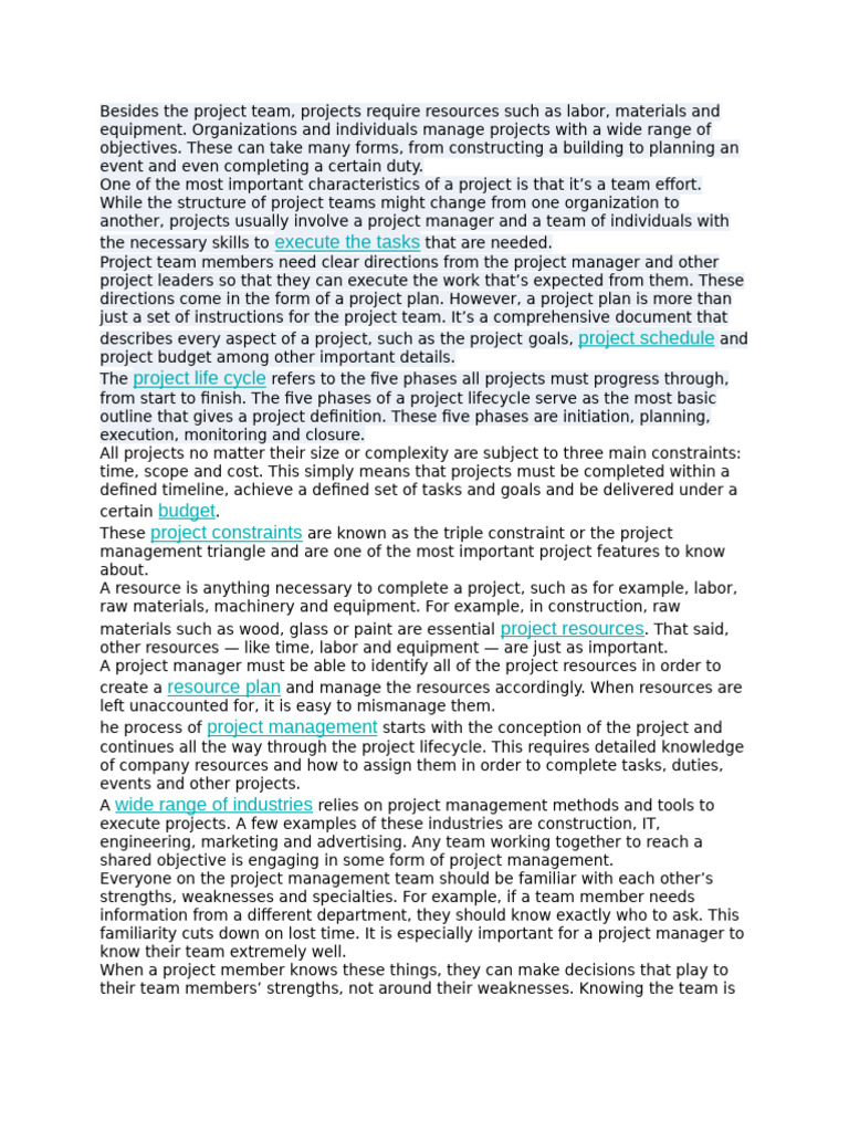 REFLECTION PROJECT MANAGEMENT | PDF