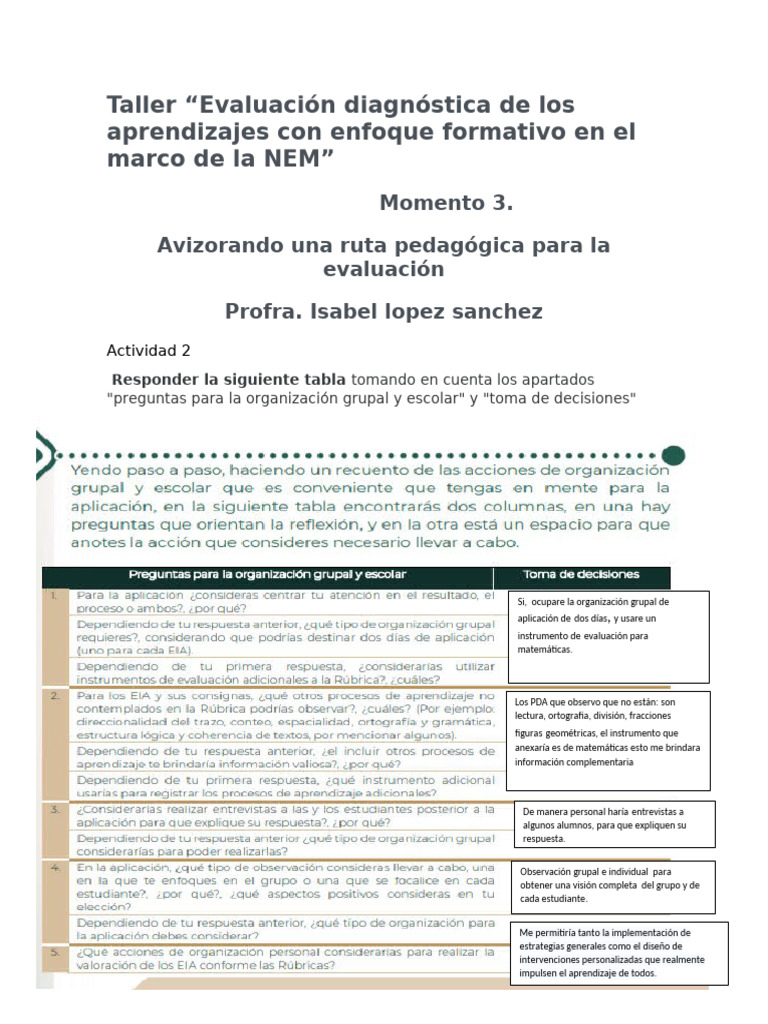 Act. 2 Modulo 3 La Evaliacion Diagnostica | PDF