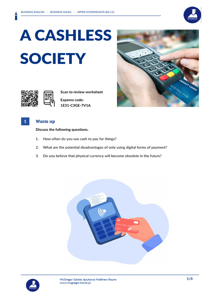 A Cashless Society British English Student | PDF