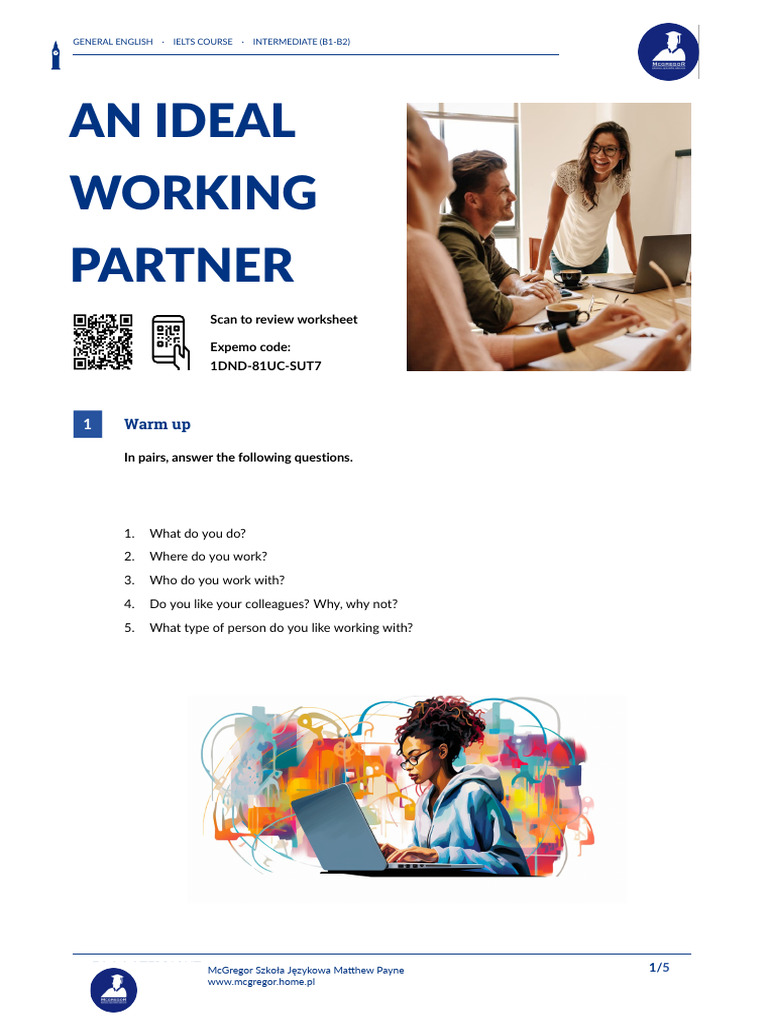 An Ideal Working Partner British English Student | PDF