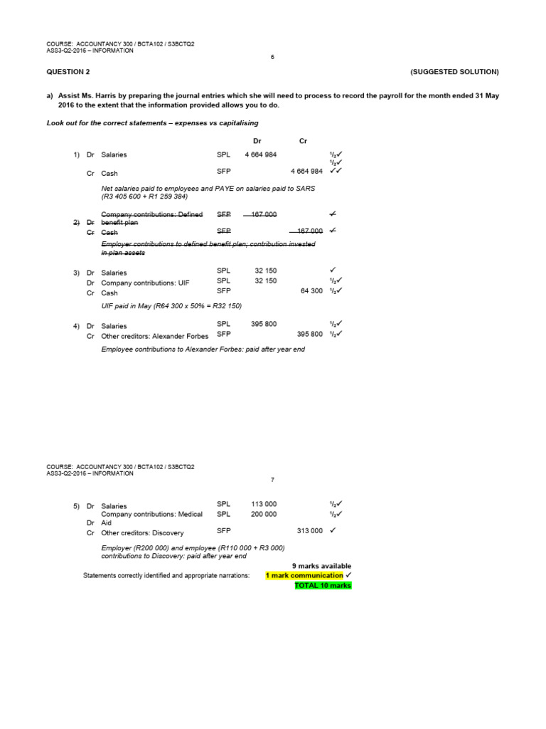 IAS 19 Question Bank Solution | PDF