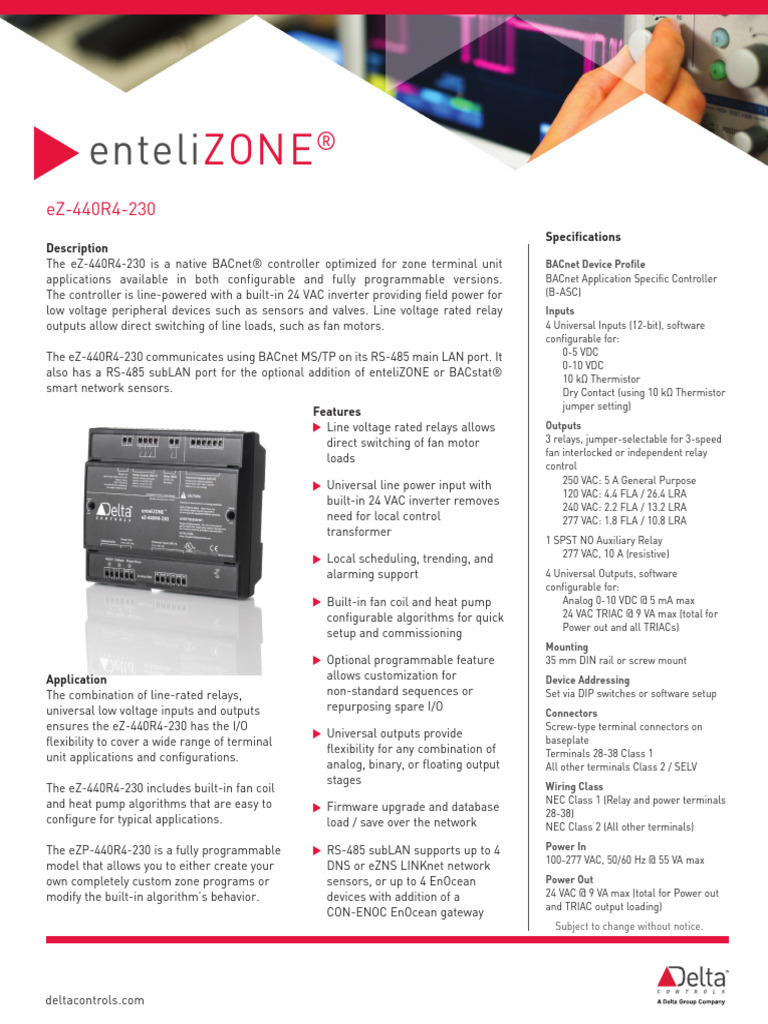eZ-440R4 Catalog Sheet | PDF
