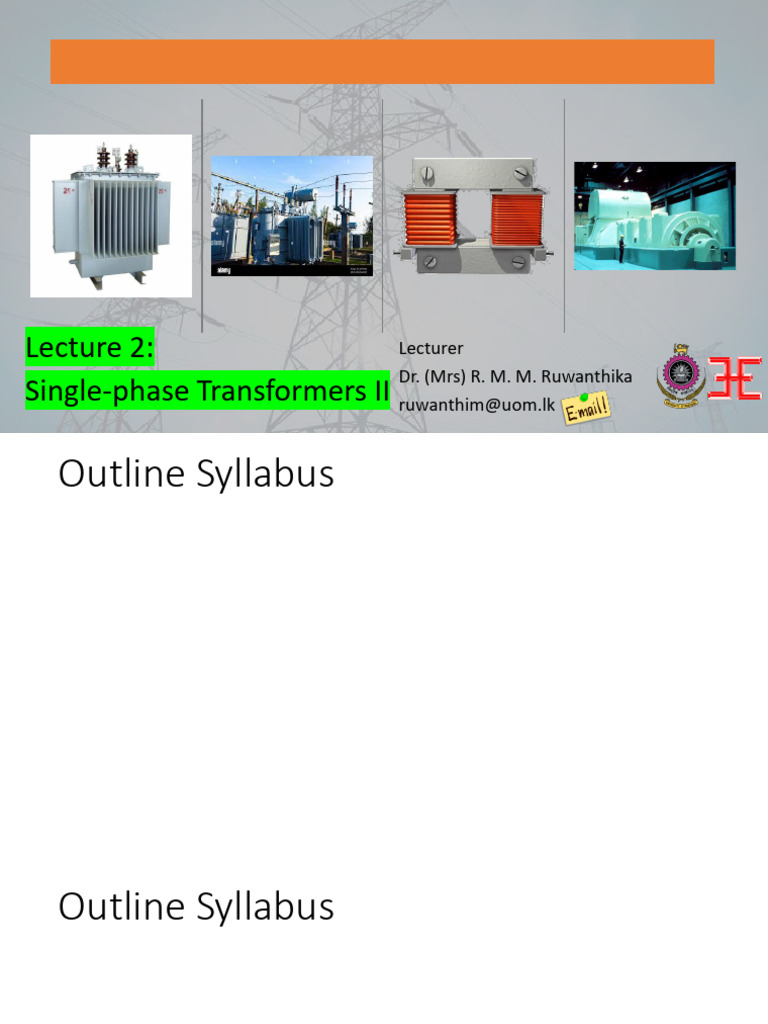 Lecture2-Single Phase Transformers II | PDF