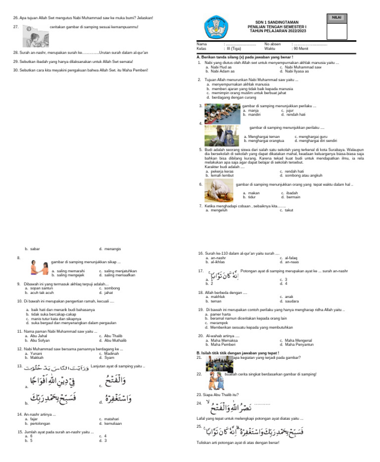 PTS Paibp KLS 3 Sem1 | PDF
