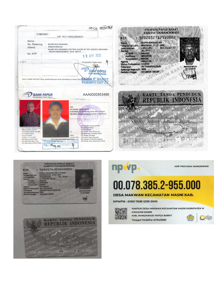 Rekening, NPWP & KTP | PDF