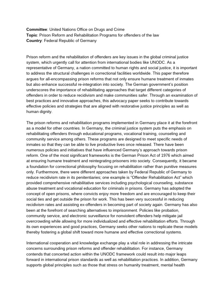 Germany - Position Paper | PDF