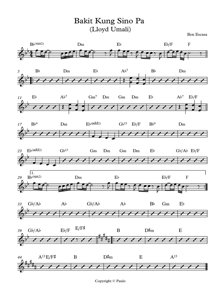 Bakit Kung Sino Pa (Lloyd Umali) | PDF