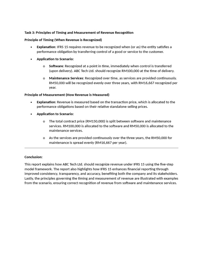 Principles of Timing and Measurement of Revenue Recognition | PDF