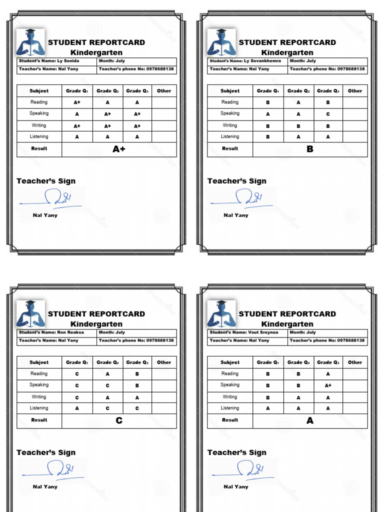 Student Reportcard Non | PDF