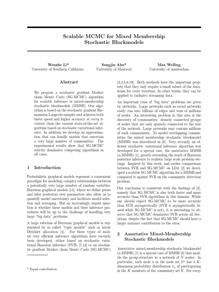 18.scalable MCMC For Mixed Membership | PDF