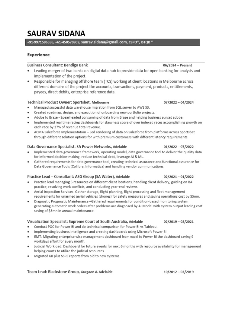 Resume - Saurav | PDF