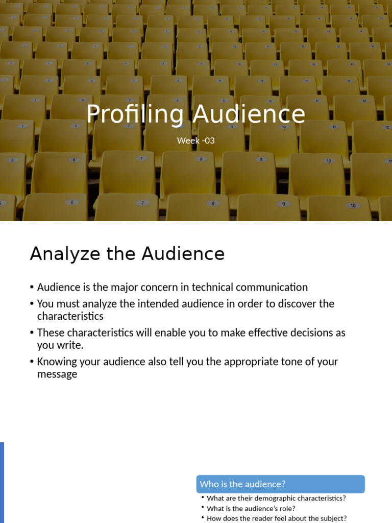 WEEK-03 Profiling Audience | PDF