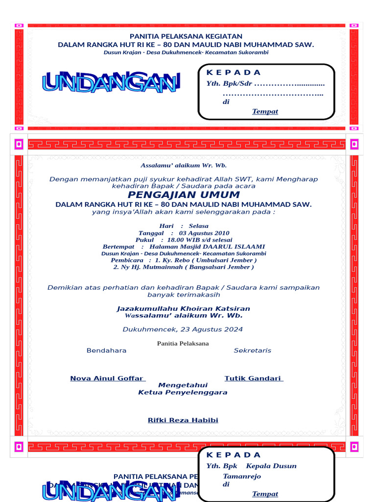 Contoh Undangan | PDF