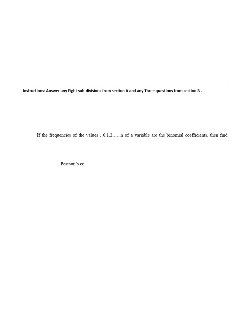 BCU Statistics Scheme For NEP Question Paper | PDF