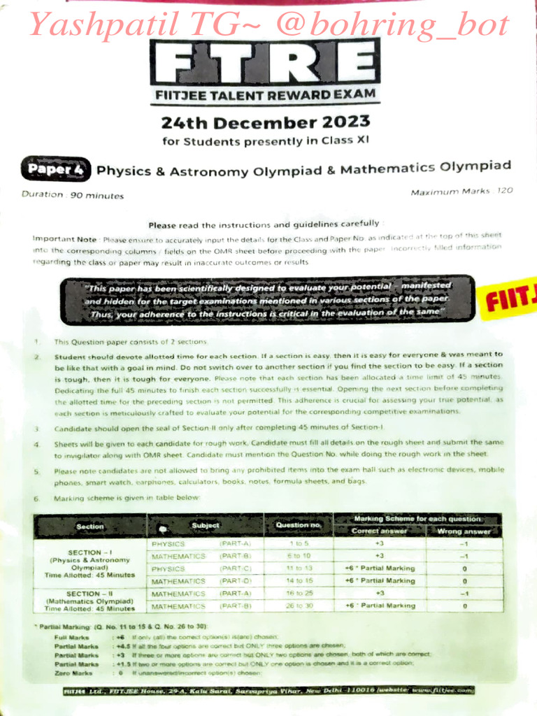 FTRE - Paper 4 | PDF