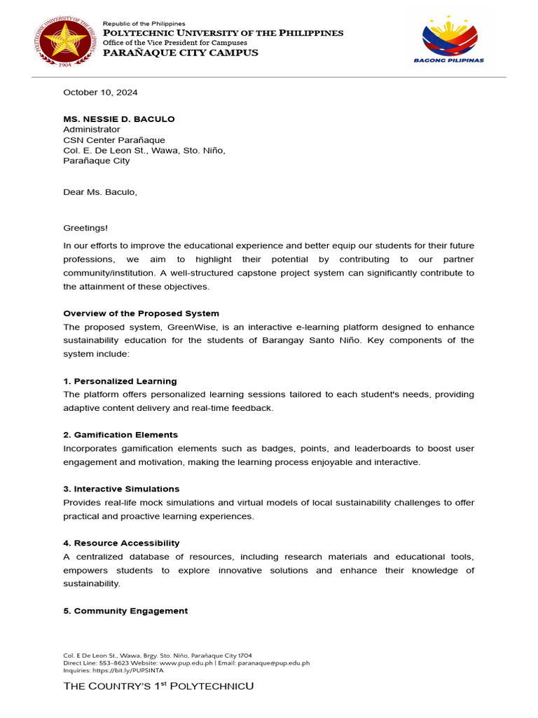 Proposal Letter | PDF