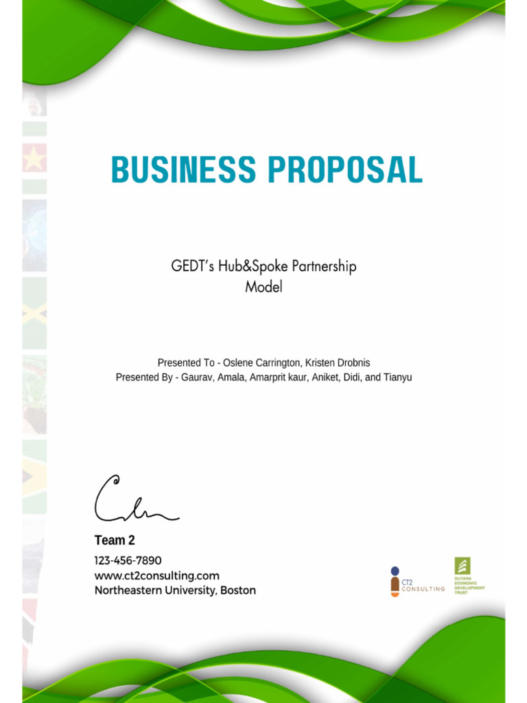 Business Proposal Hub&spoke Patnership | PDF