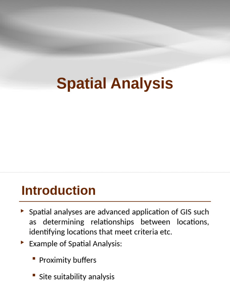 Spatial Analysis | PDF