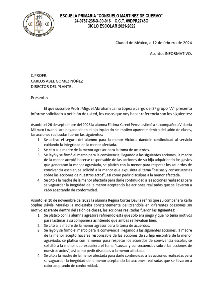 Informe GRUPO 3A | PDF