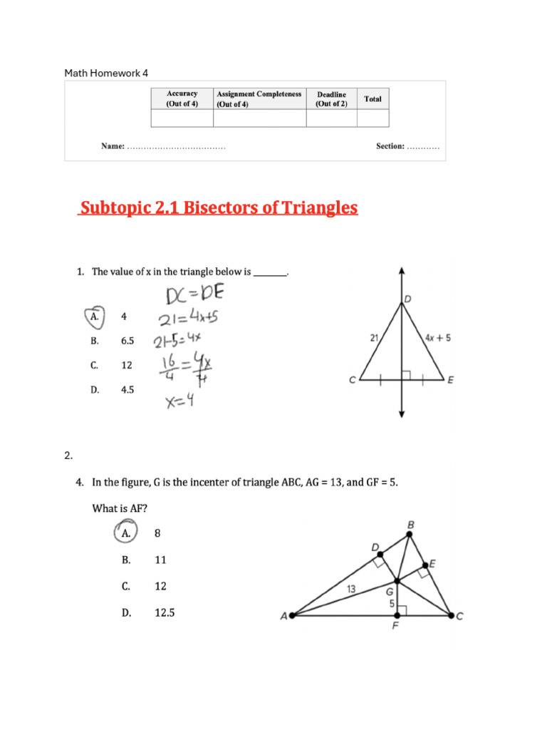 Math Homework 4 | PDF