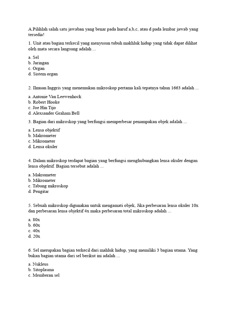 Soal Pts Ipa Gasal 8 2024 | PDF