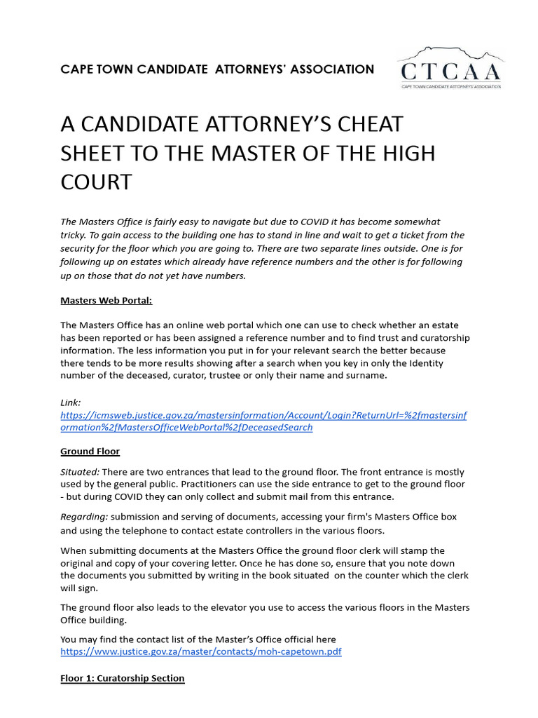 Masters Office Cheat Sheet | PDF | Justice | Social Science