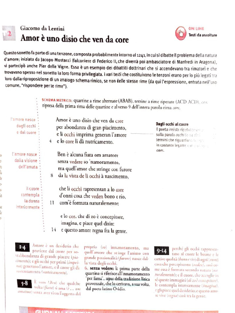 Amor È Un Disio Che Ven Da Core | PDF