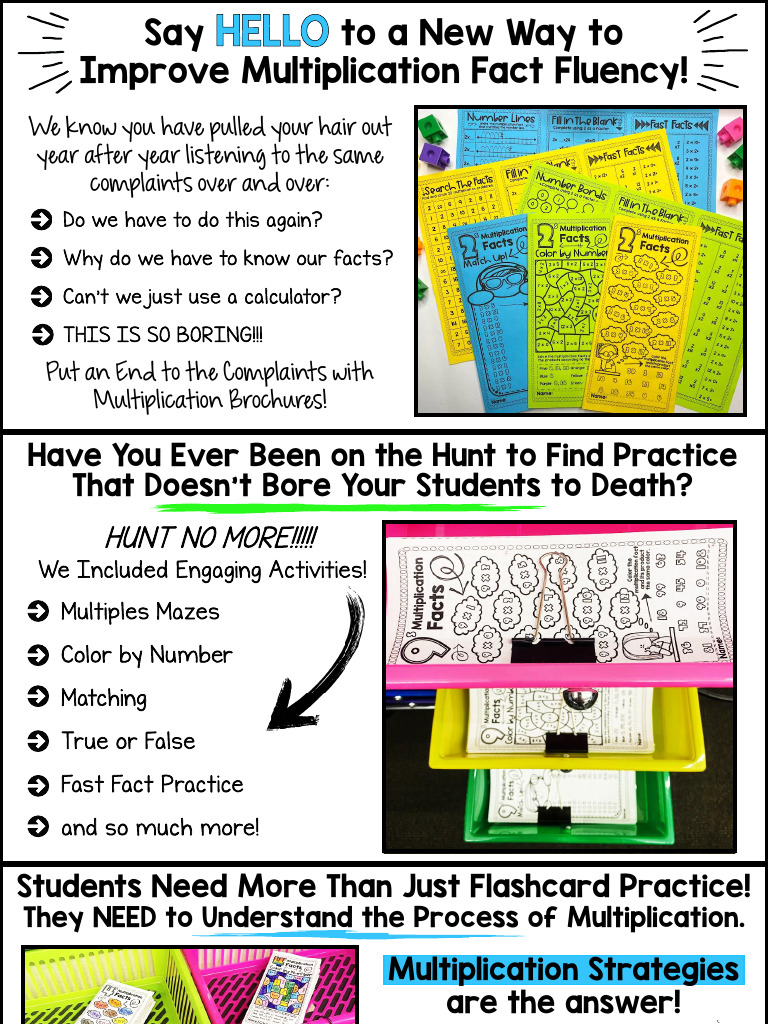 Say Toanewwayto Improve Multiplication Fact Fluency! | PDF