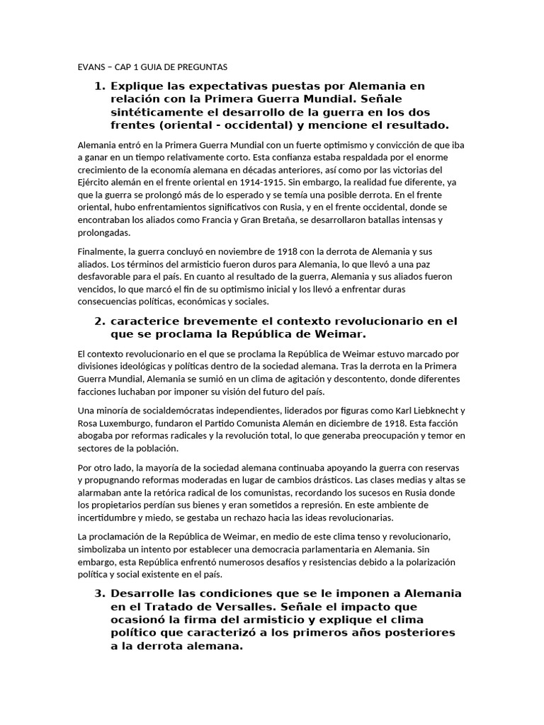 Evans - Cap 1 Guia de Preguntas | PDF