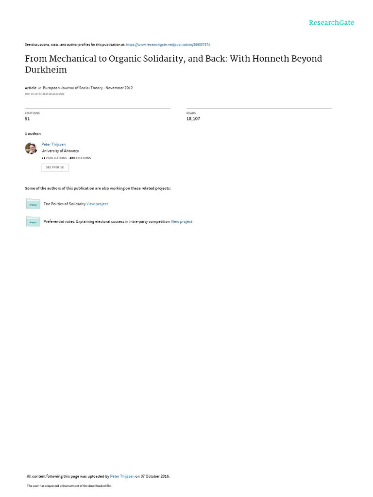MicrosoftWord-EJST Thijssen Frommechanicaltoorganicsolidarity | PDF