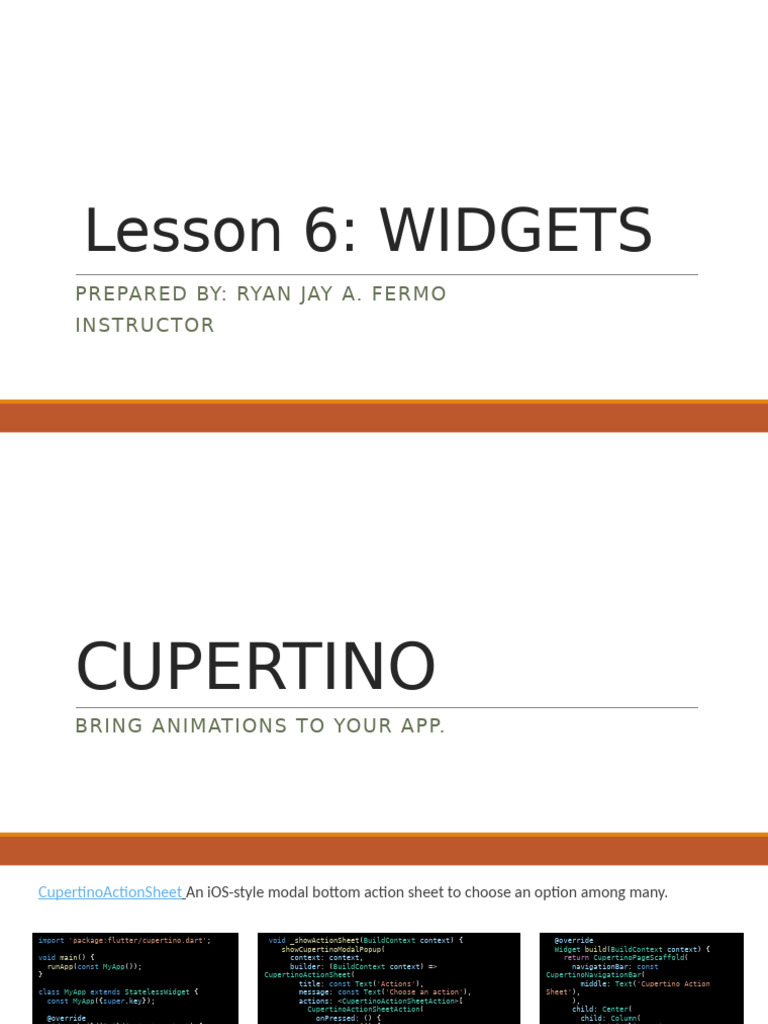 Lesson6 - Widgets p4 | PDF
