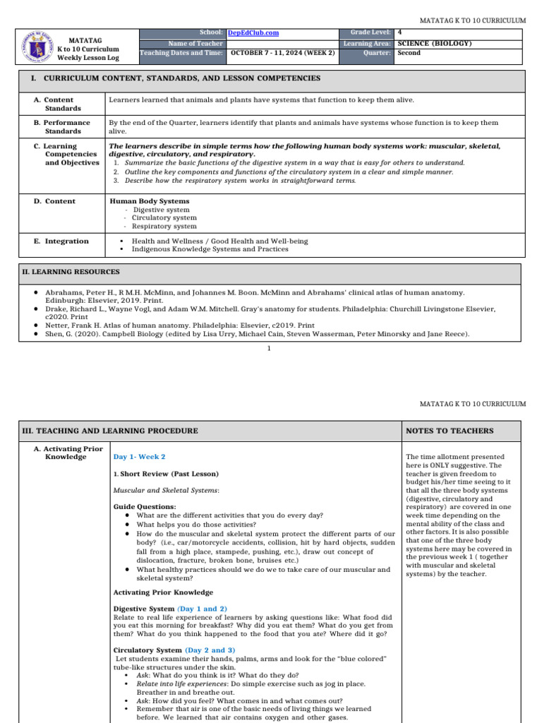 DLL - Science 4 Q2 W2 | PDF