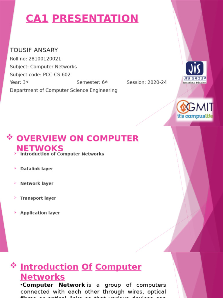 Overview of Computer Networks and Layers | PDF | Computer Network | Osi ...